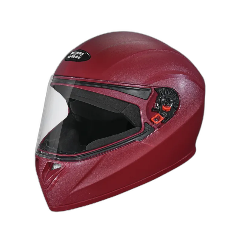 STUDDS Crest Maroon Full Face Helmet – Sparkly Helmets