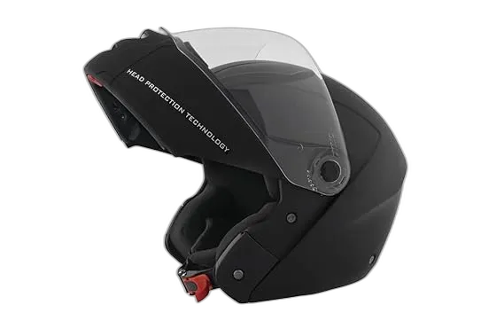 STUDDS Ninja Elite Super Matt Black Fu Flip Up Helmet – Sparkly Helmets