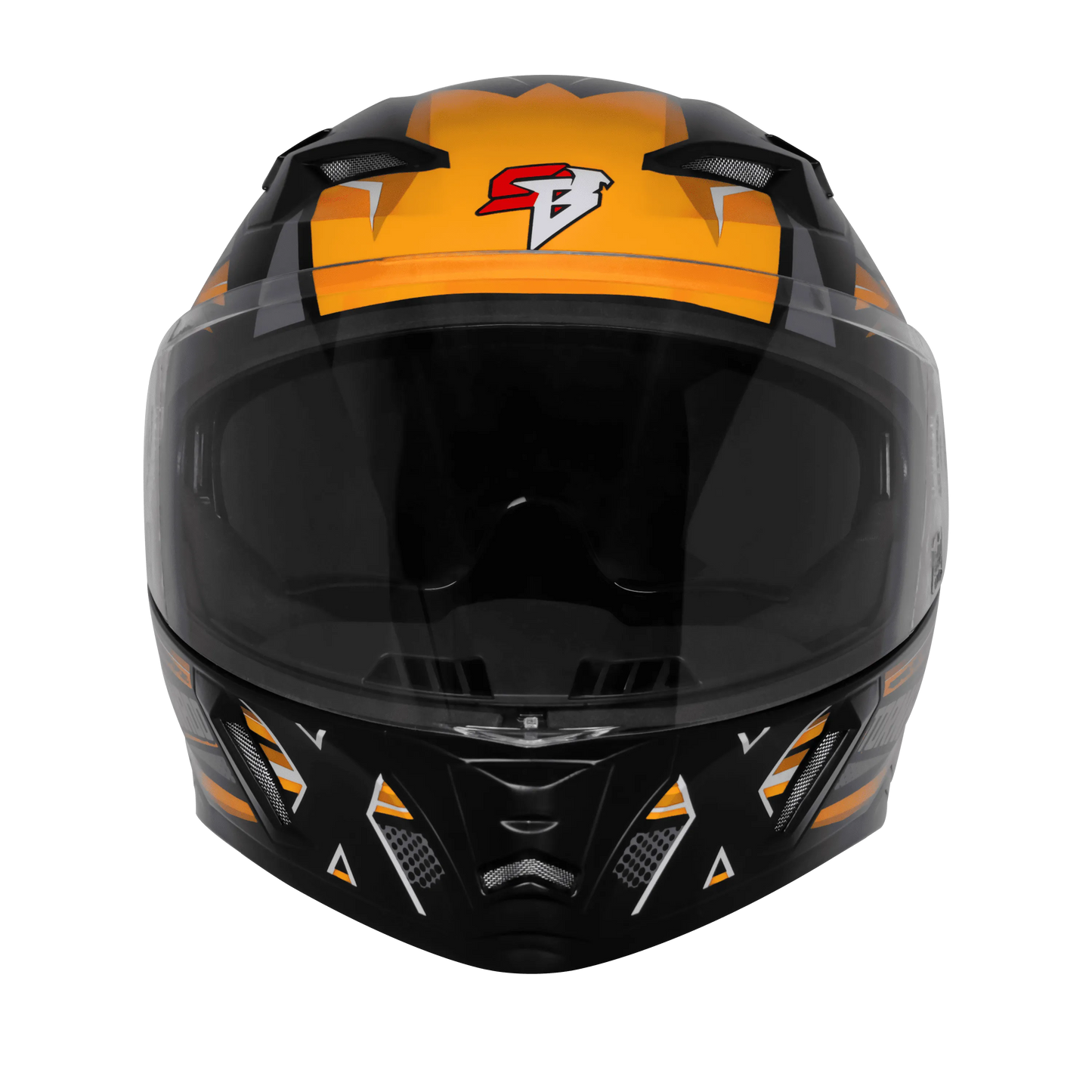 Steelbird Sba 11 Tornado T1 Black Orange Full Face Helmet – Sparkly Helmets
